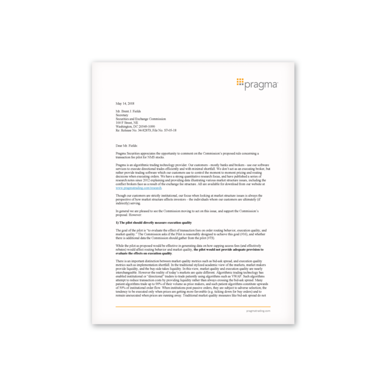 SEC Comment Letter image - Pragma